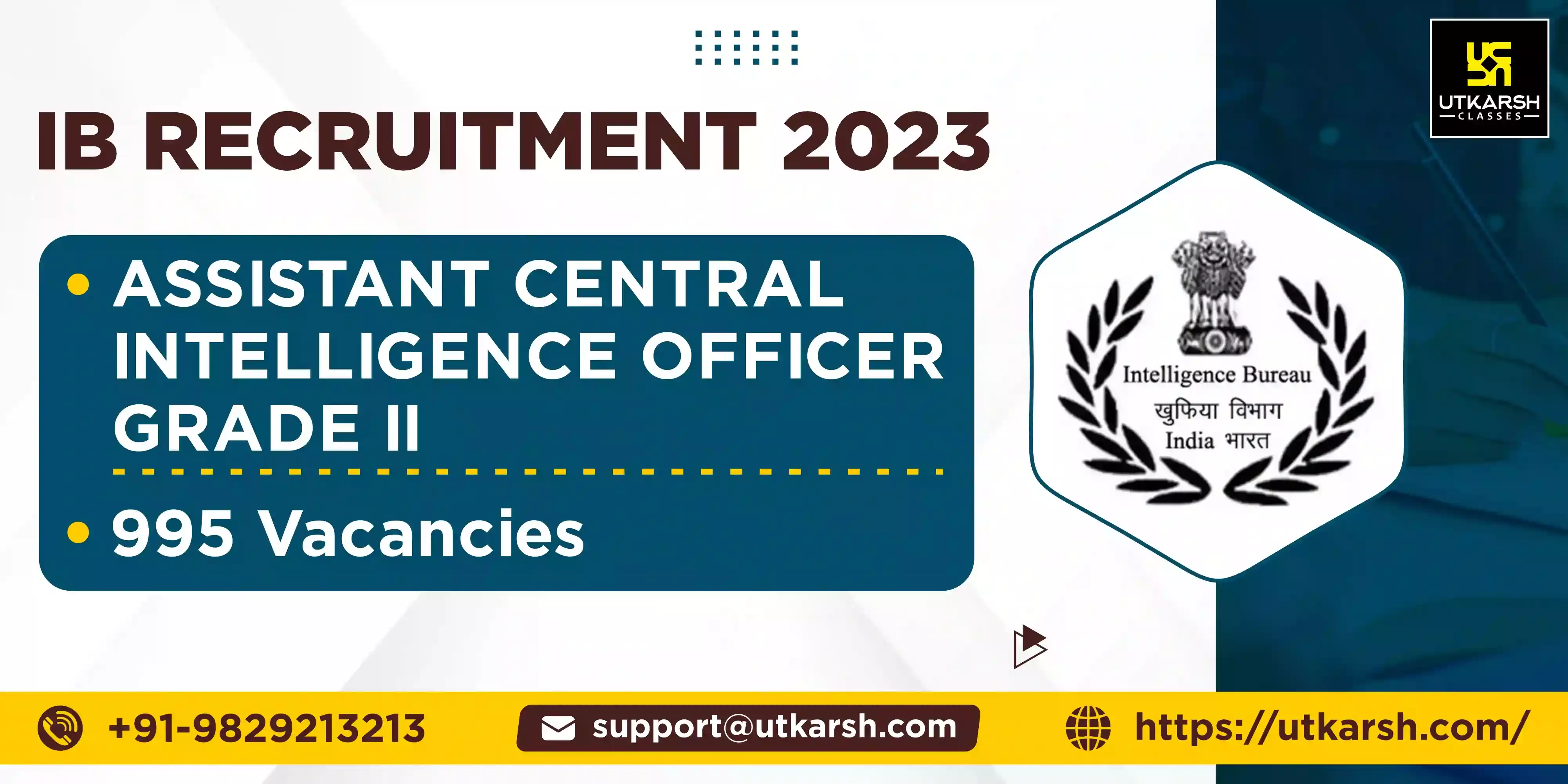(NEW) IB ACIO Grade 2 Executive Recruitment 2023 - 995 Posts